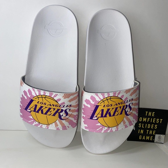 ISlide | Shoes | Nba Los Angeles Lakers Team Logo Slides Flip Flop ...
